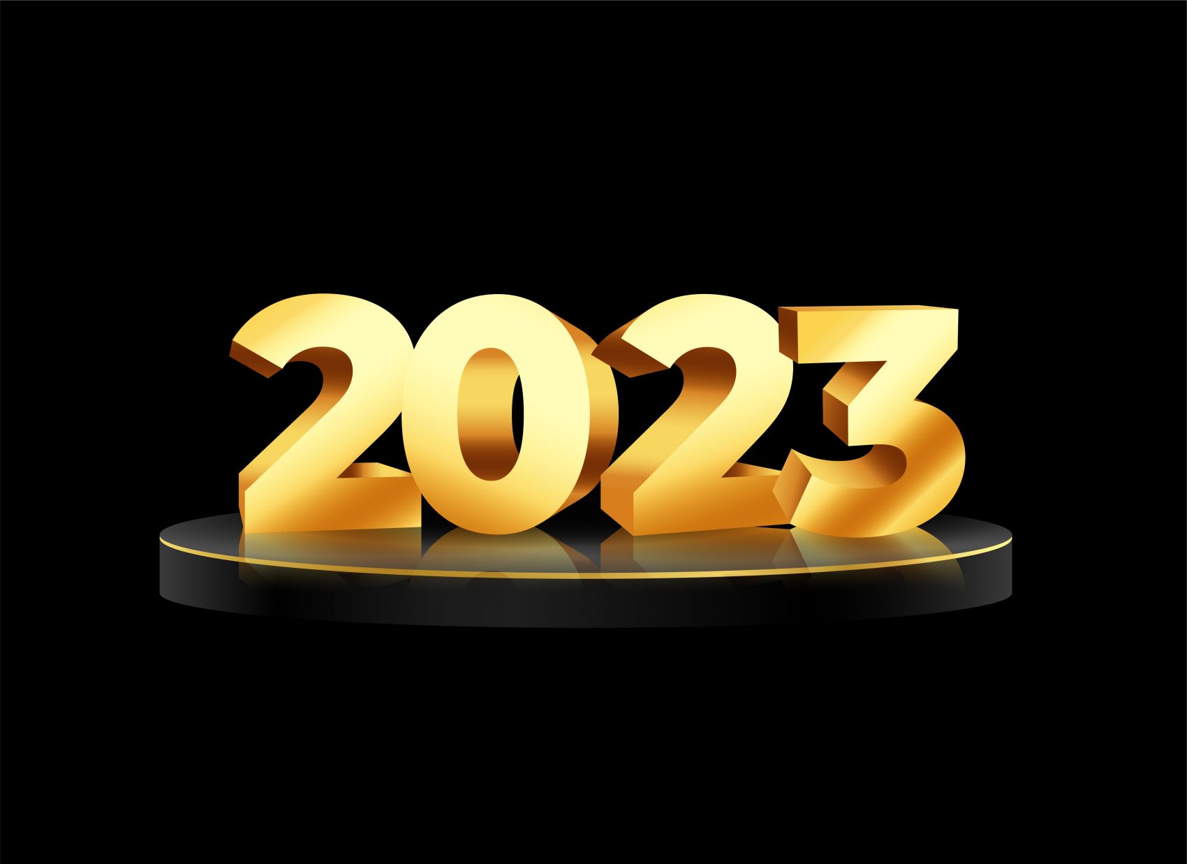 金色2023新春立体跨年字素材下载