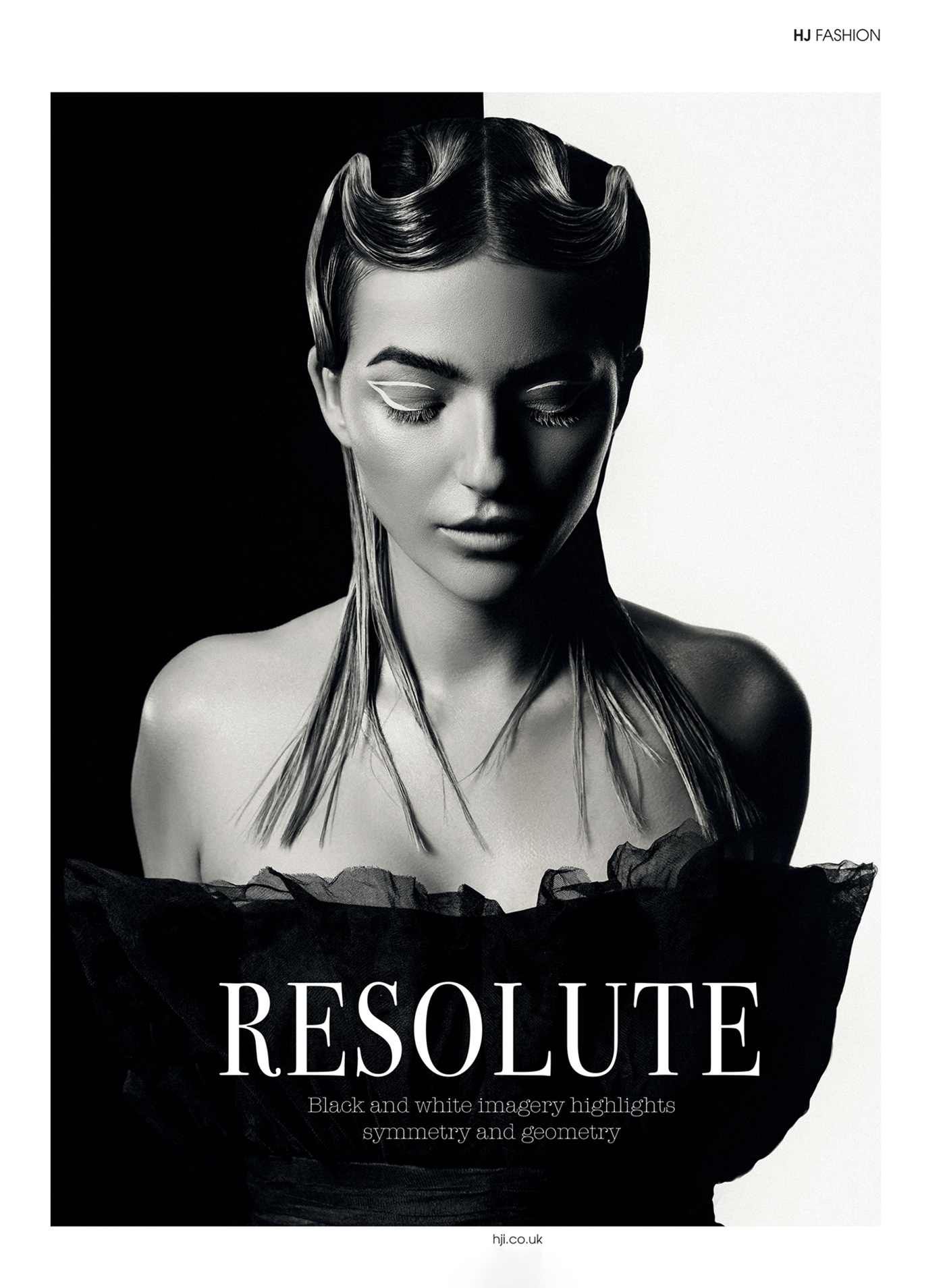 RESOLUTE-时尚女性黑白人像