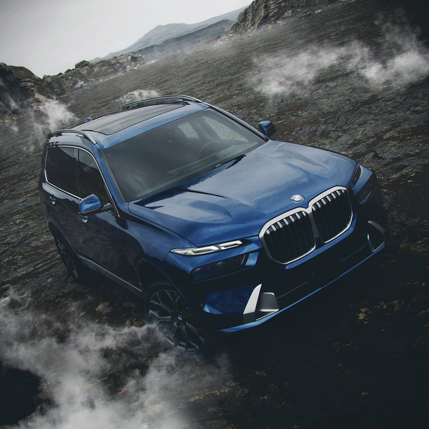 BMW X7-2023宝马X7汽车摄影图